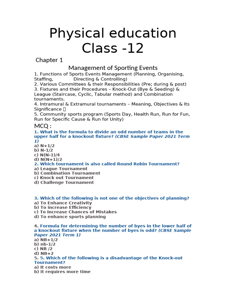 Physical Education | PDF