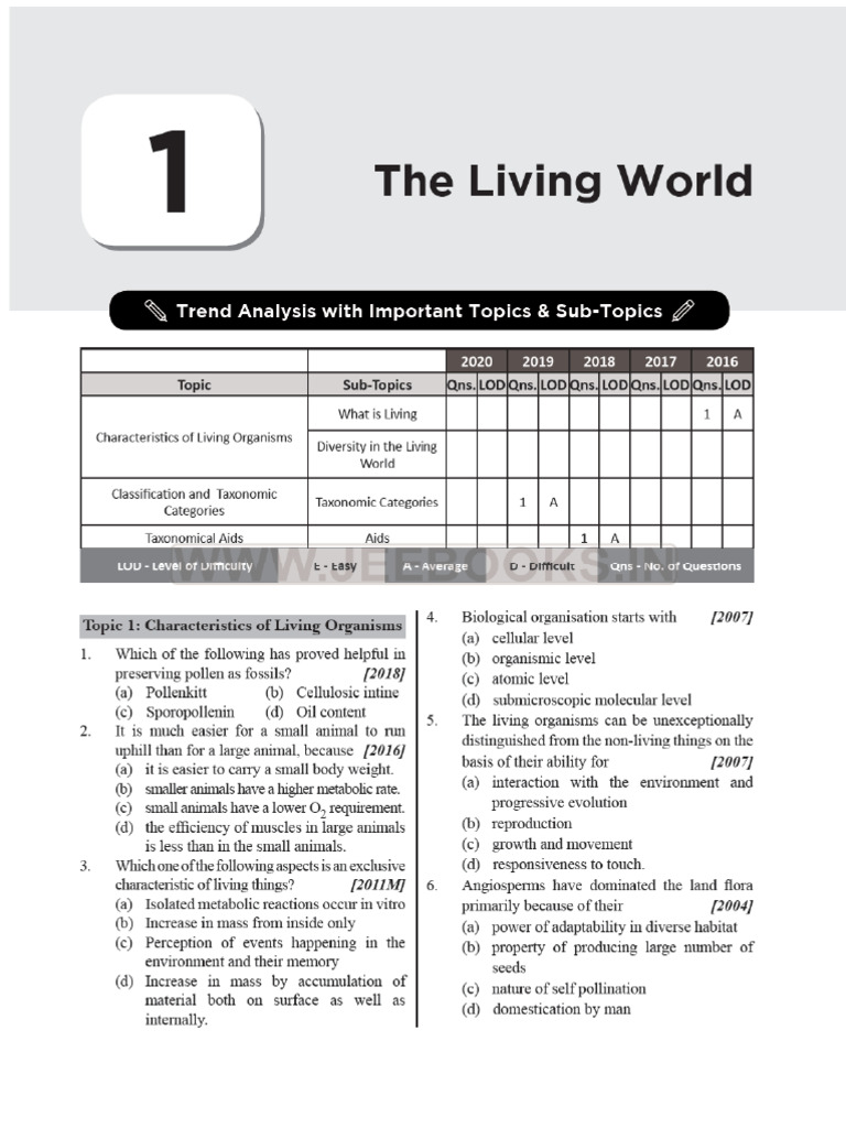 Bio Test 1 | PDF
