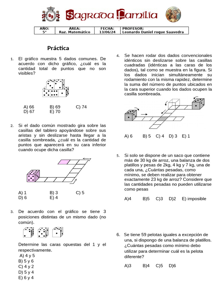 5° - RM - f3 - Practica | PDF