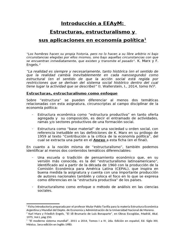 1.1. Introducción A EEyAM 24 Estructuras | PDF | Capitalismo | marxismo