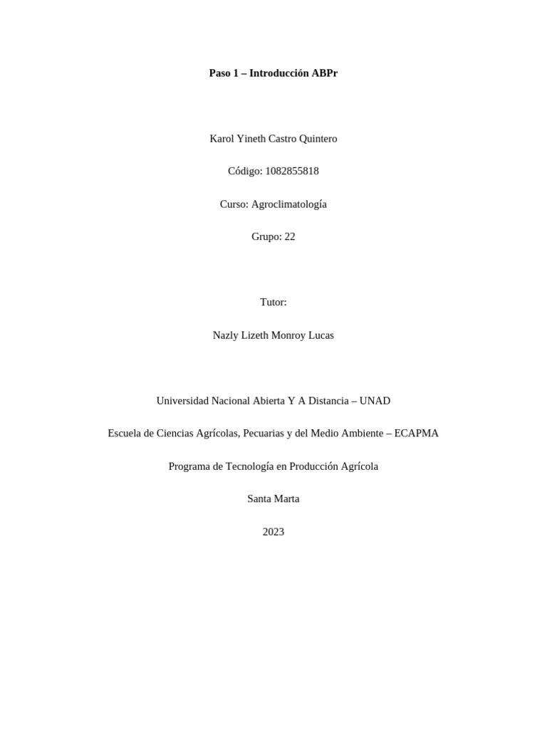 Paso 1 Introducción Abpr Pdf