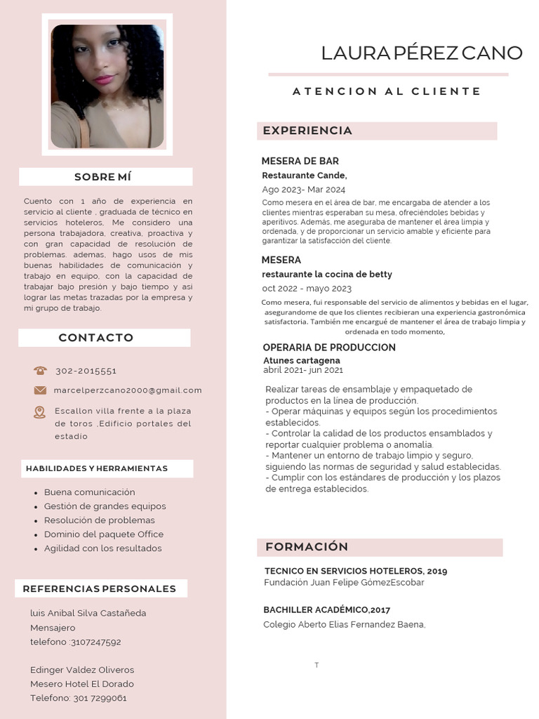 Currículum Laura Pérez Cano | PDF