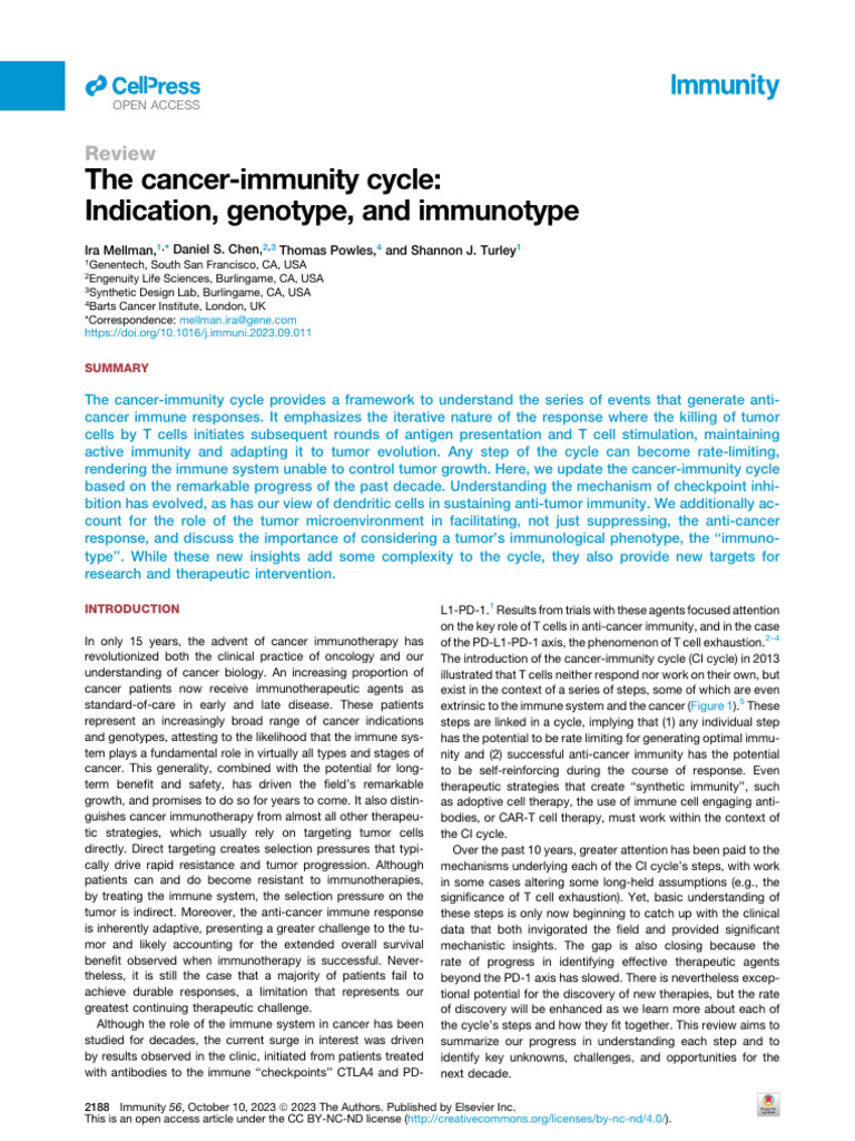 Cancer Paper Good Review | PDF | T Cell | Immune System