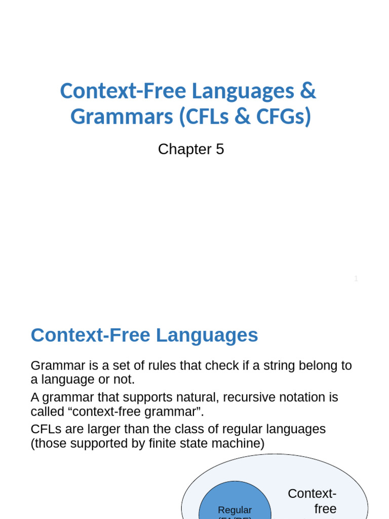 Context Free Languages and Grammers | PDF