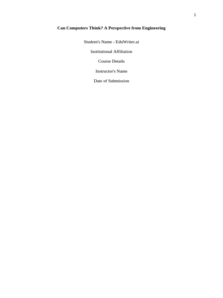 Can Computers Think | PDF
