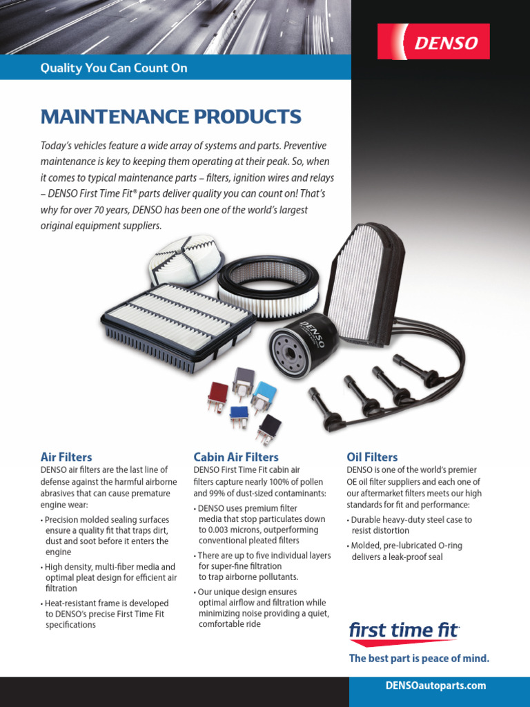 DENSO Maintenance Products - 0122 | PDF | Manufactured Goods