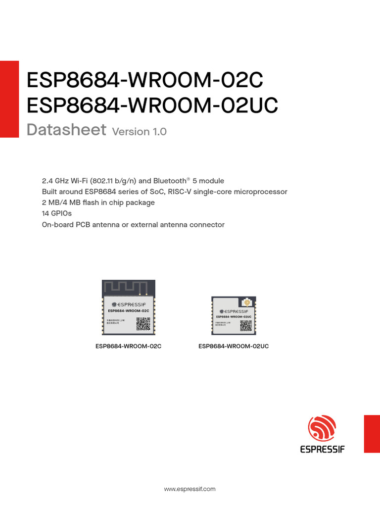 Esp8684 Wroom 02c Datasheet en | PDF