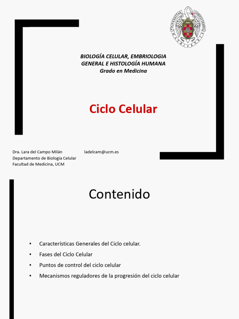 Clase 25 Ciclo Celular I | PDF