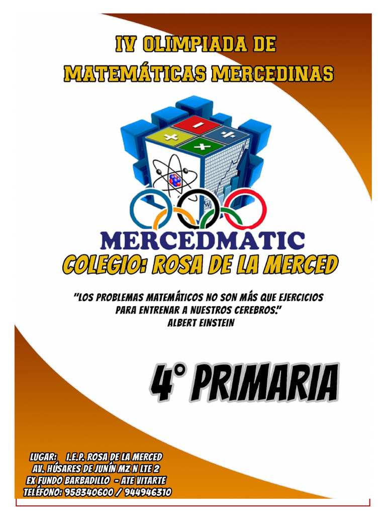 4to Primaria Con Respuesta | PDF