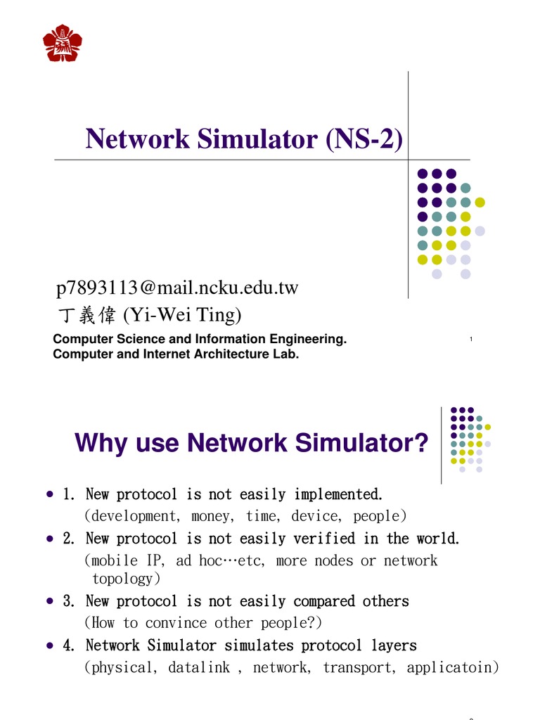 Network Simulator (NS-2) | Computer Network | Transmission Control ...