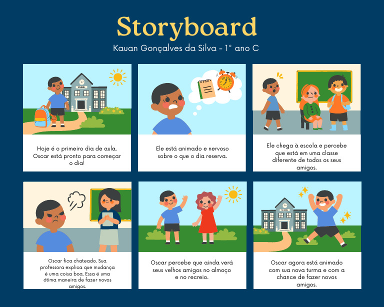Understanding Character Changes Storyboard in Blue White Flat Graphic ...