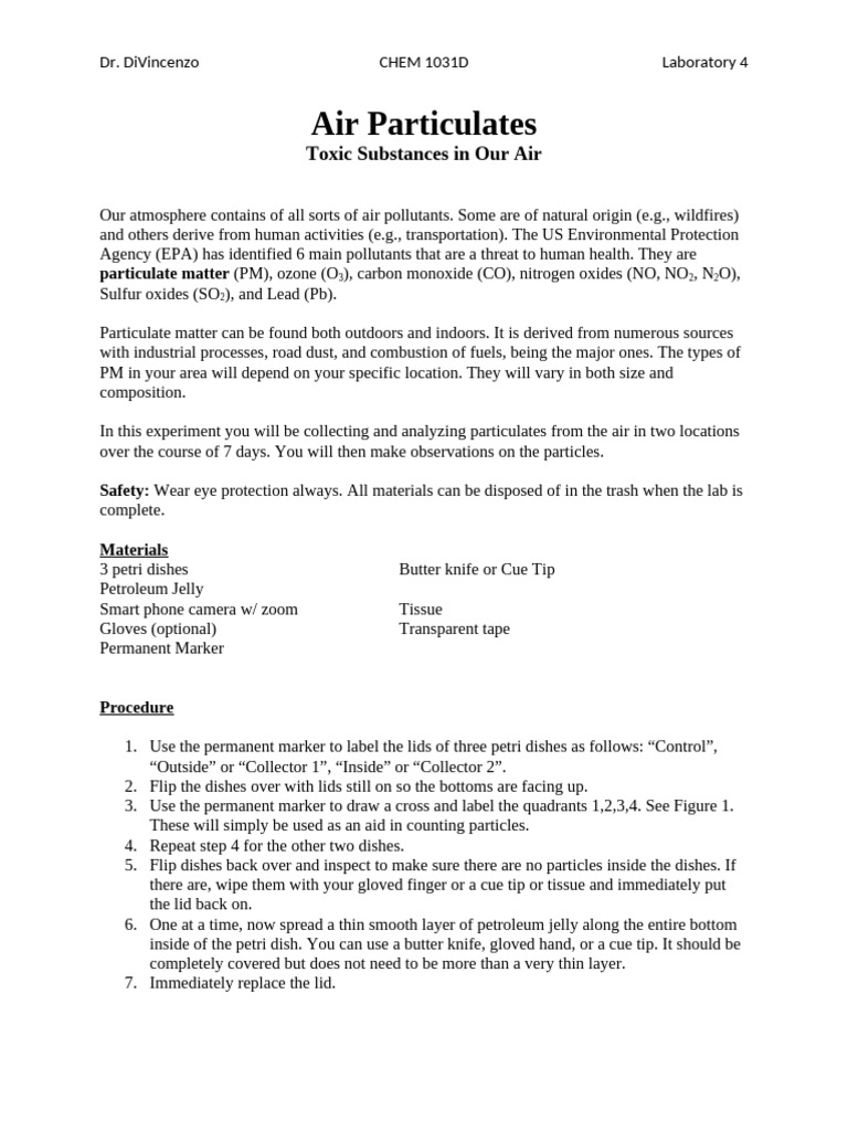 Air Particulates | PDF