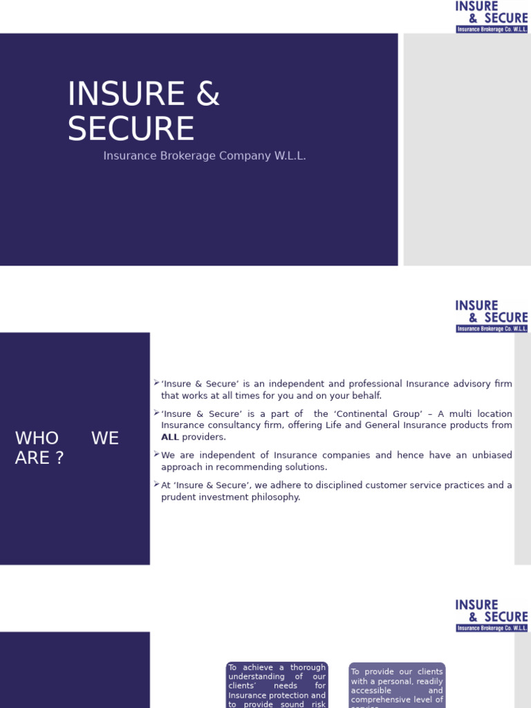 Latest Corporate Profile-InSURE & SECURE | PDF
