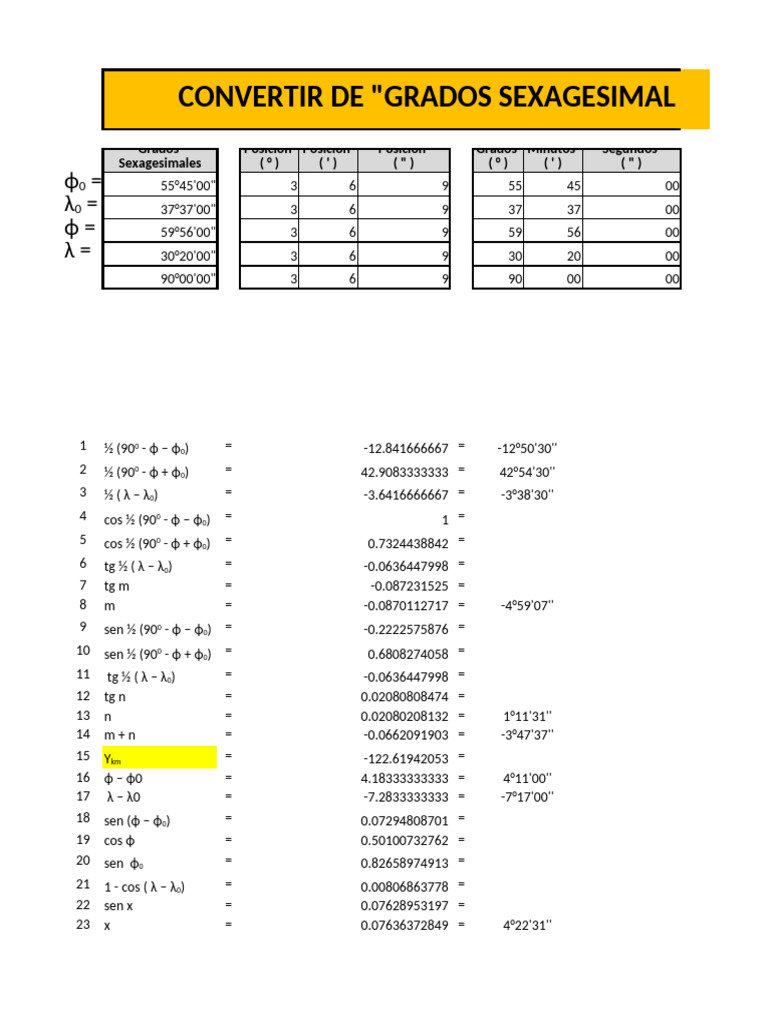 Convertir de Grados Sexagesimal A Decimal | PDF
