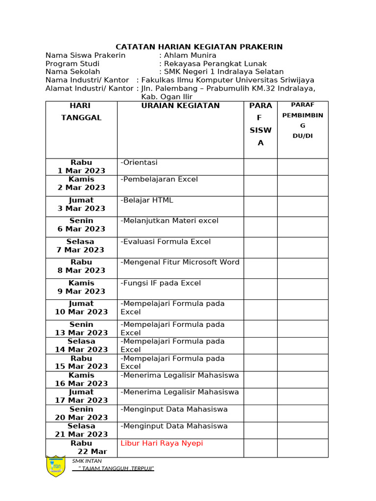 Catatan Harian Ritanti | PDF