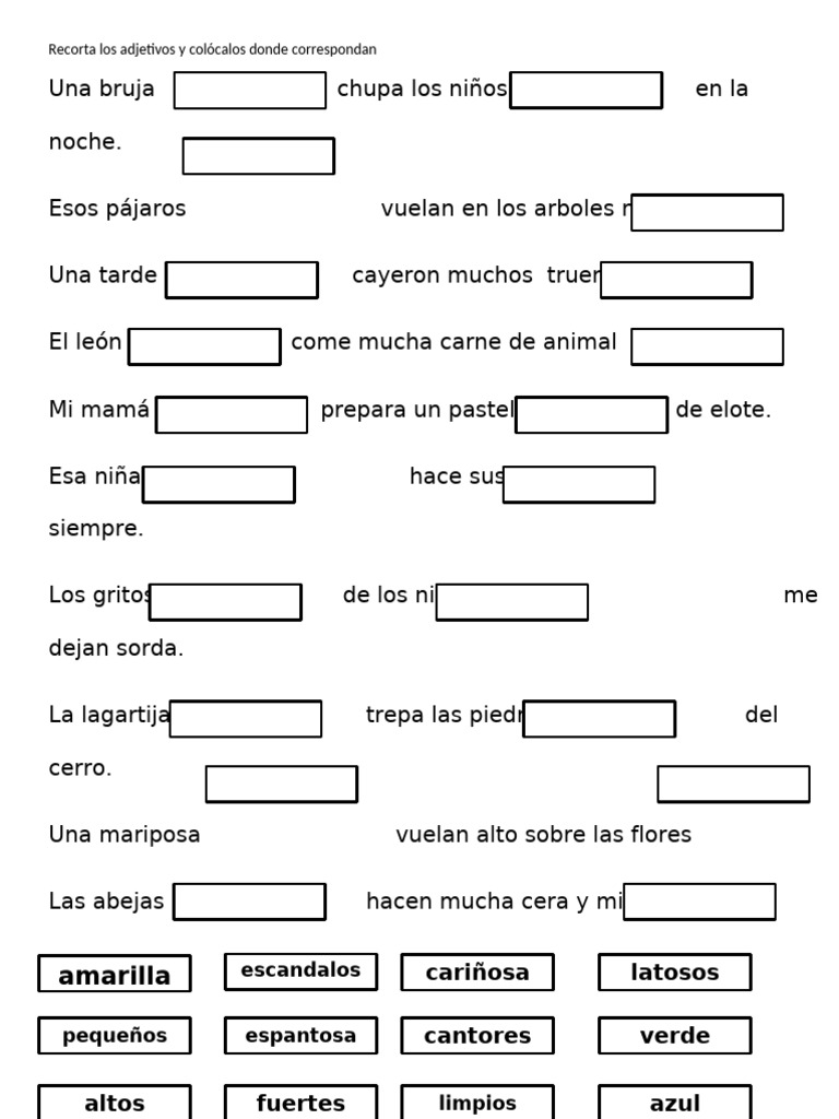 Adjetivos Pdf
