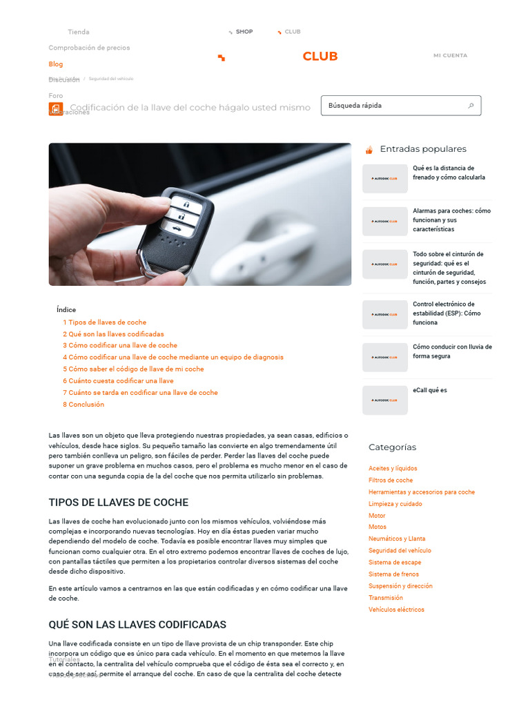 Codificación de La Llave Del Coche Hágalo Usted Mismo | PDF | Coche ...