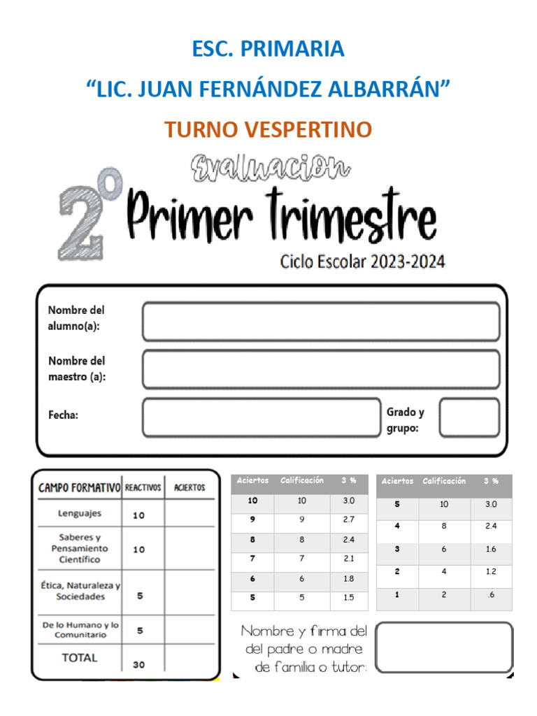 Examen 1 Er Trimestre | PDF