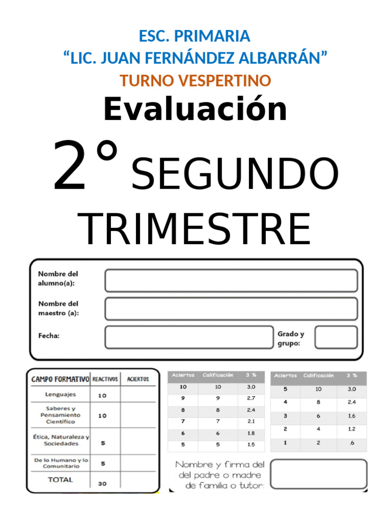 Examen 2do Trimestre | PDF