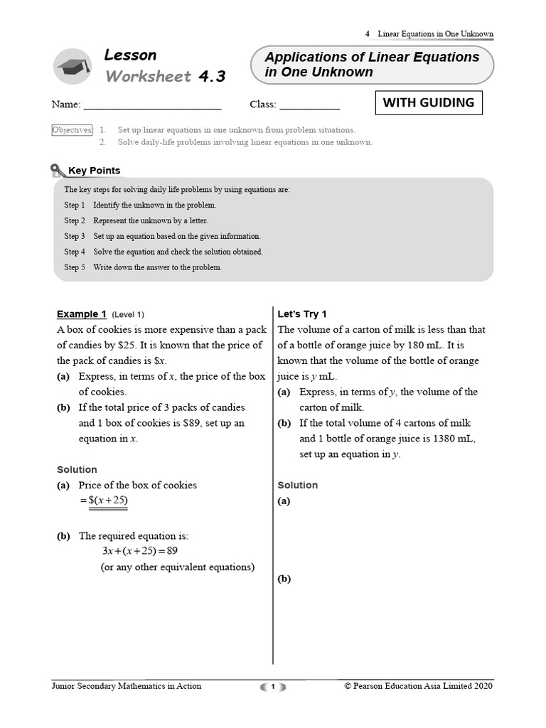(Guide) LessonWS 1A04 03e | PDF