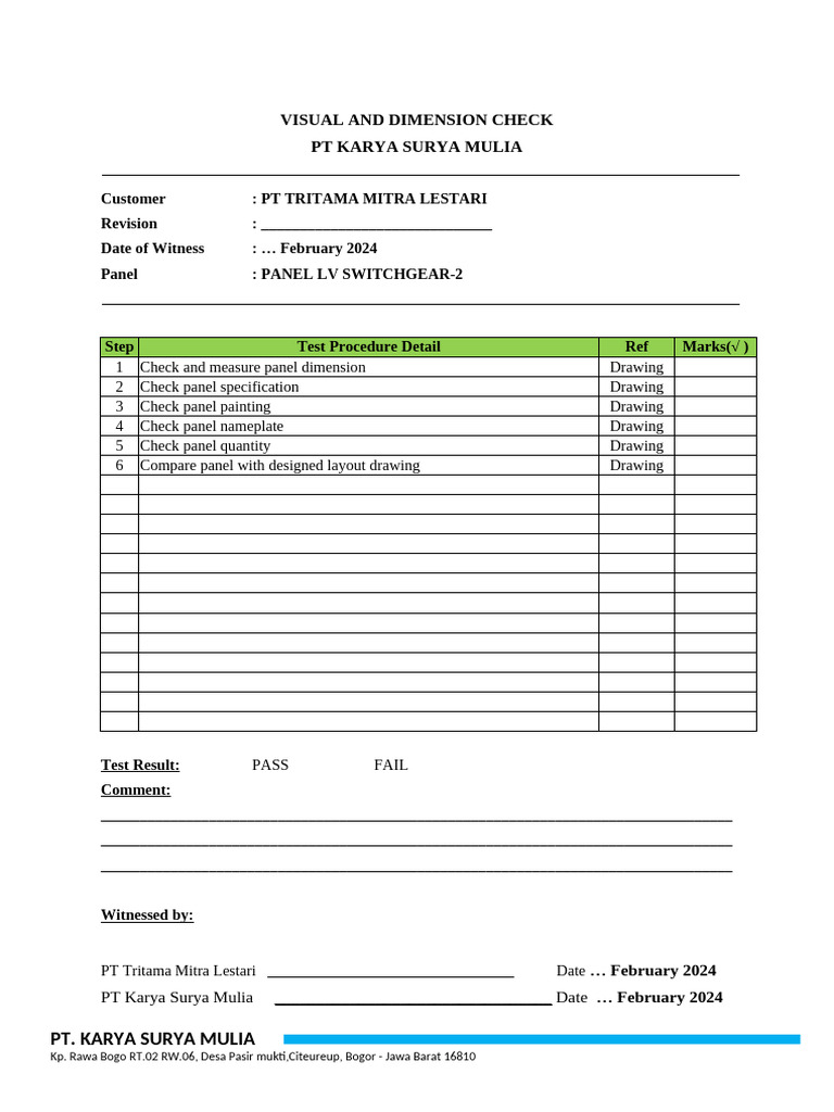 003 - Visual and Dimension Check | PDF
