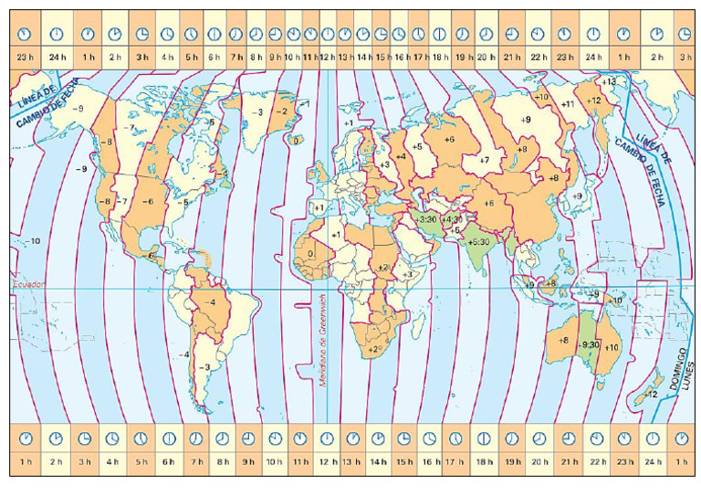 Mapa de Husos Horarios | PDF