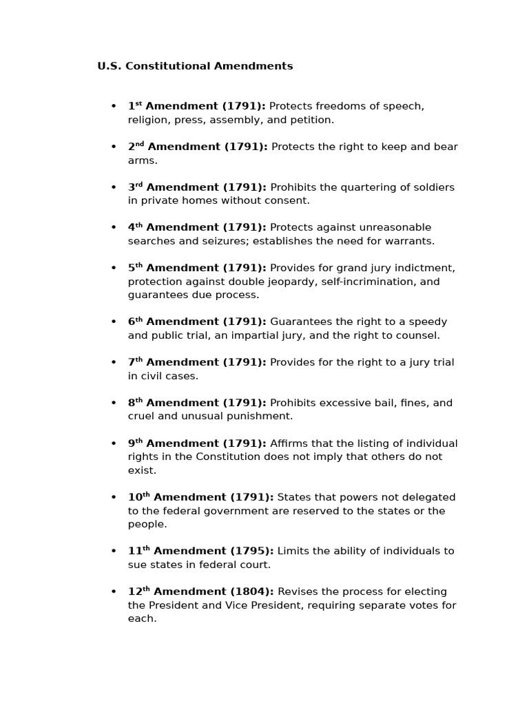 27th Amendments of USA | PDF