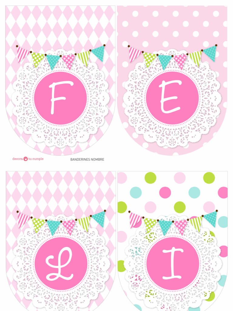 Banderines Pajaritos Pastel Cumpleaños | PDF