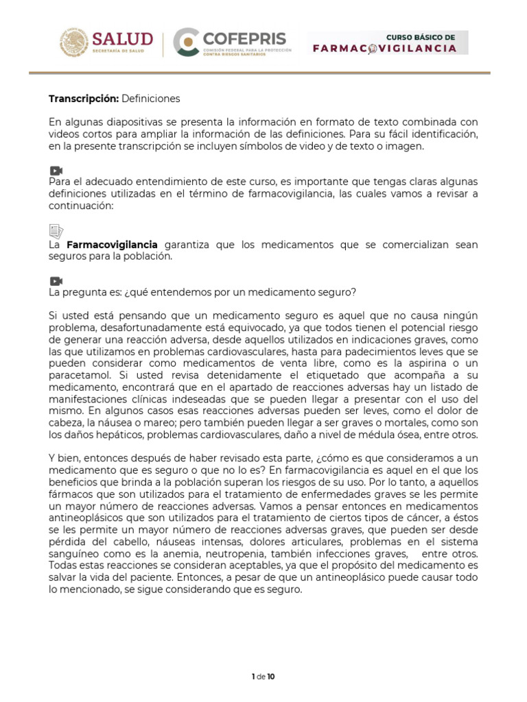 Transcripción Definiciones | PDF