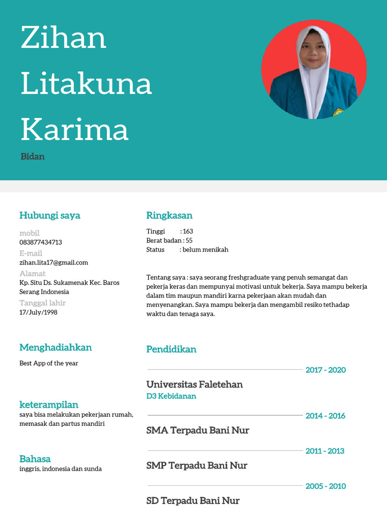 Resume Zihan Baru | PDF