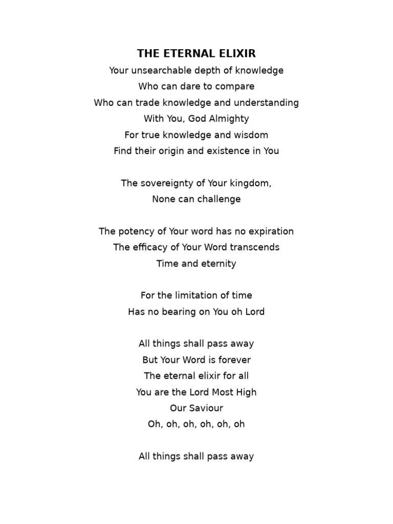 The Eternal Elixir | PDF