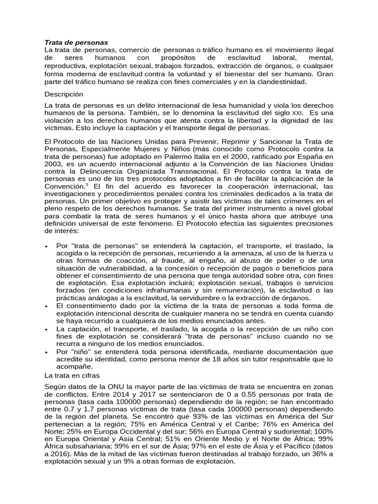 Trata de Peronas | PDF