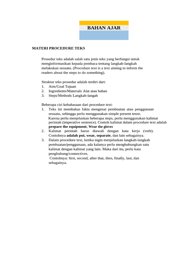 MATERI PROCEDURE TEKS Canva | PDF