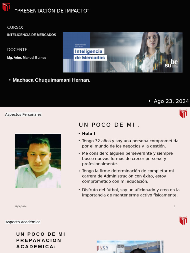 MI PRESENTACION PERSONAL Impacto | PDF