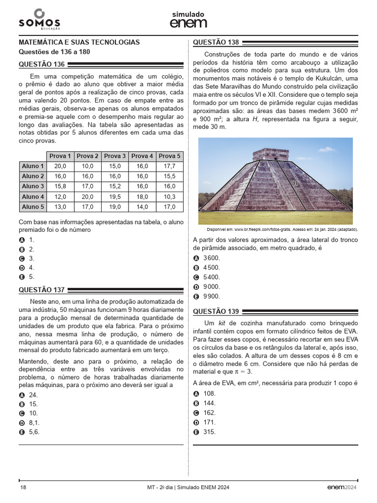 (Prova Dia 2) Terceiro Somos 2024 | PDF