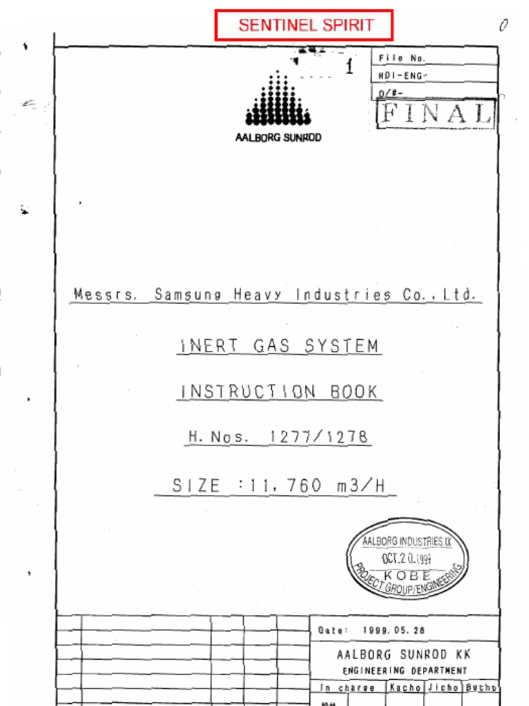 p'-16 Inert Gas System Instruction Book | PDF
