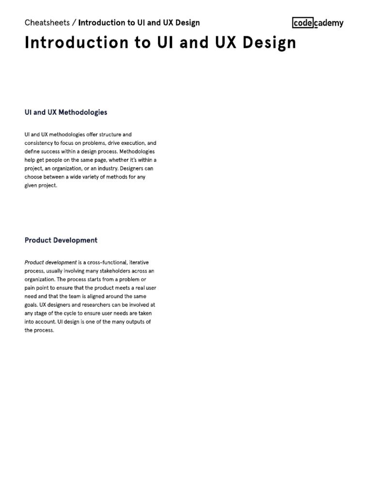 Codecademy UX | PDF