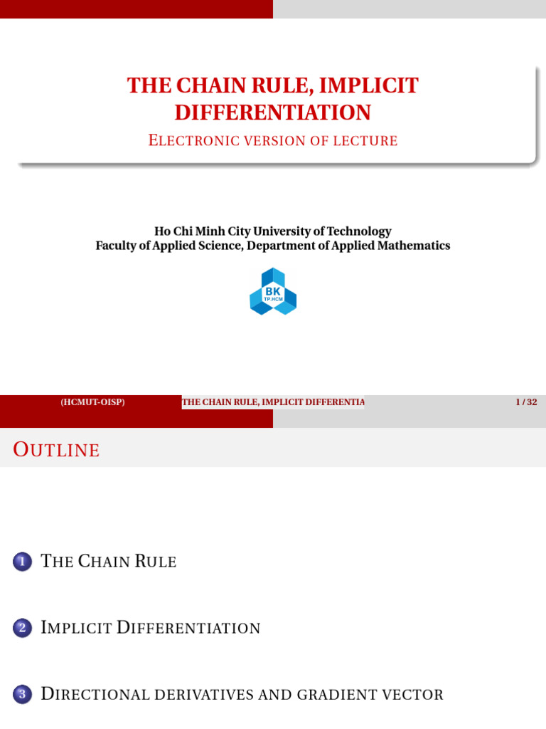 The - Chain - Rule - and - Implicit - Differentiation | PDF
