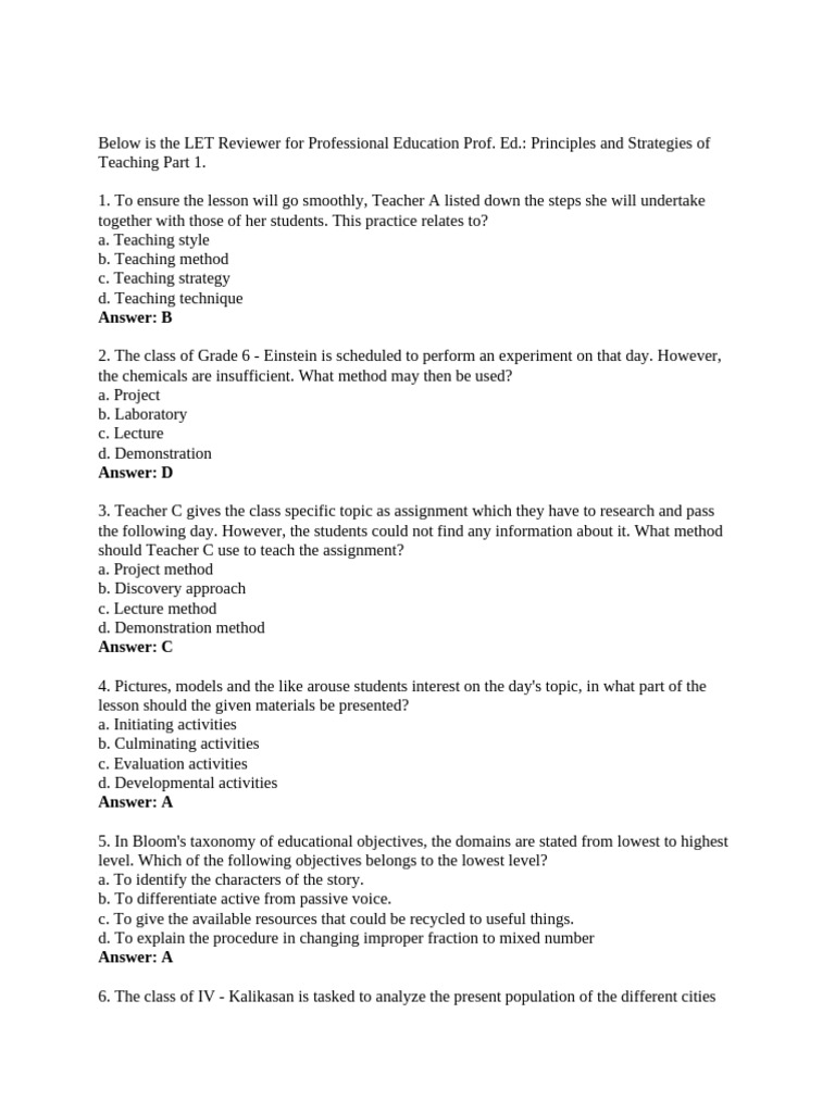 LET GEN ED Sample Tests Set9 | PDF