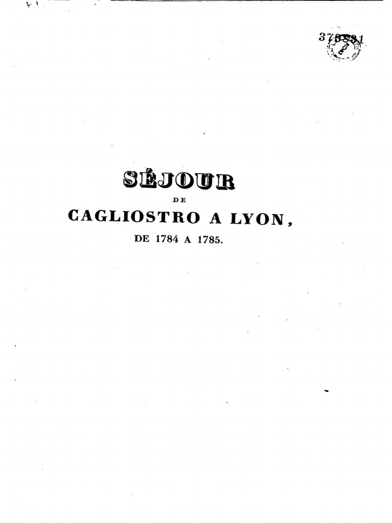 Péricaud - Cagliostro À Lyon (8 Pages-Haven139) | PDF