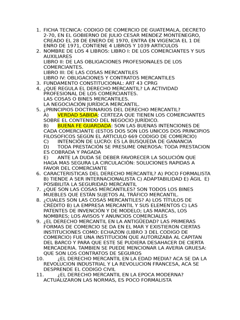 Repaso Mercantil | PDF