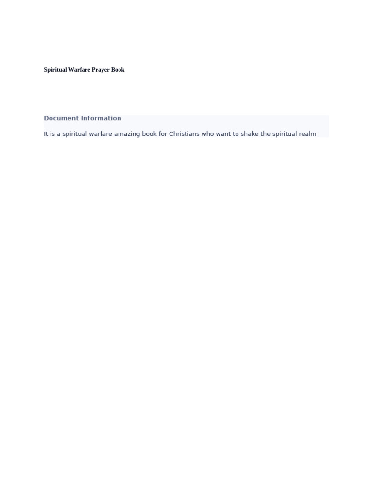 Spiritual Warfare Guide | PDF