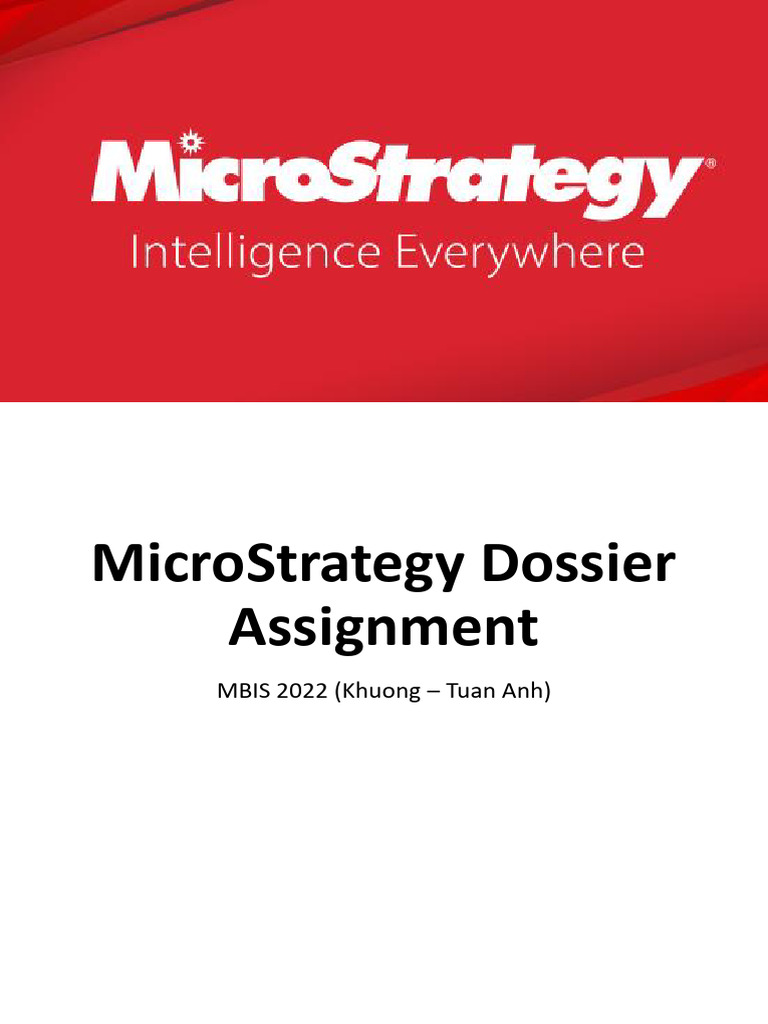 MBIS 2022 - MicroStrategy Dossier - Report | PDF