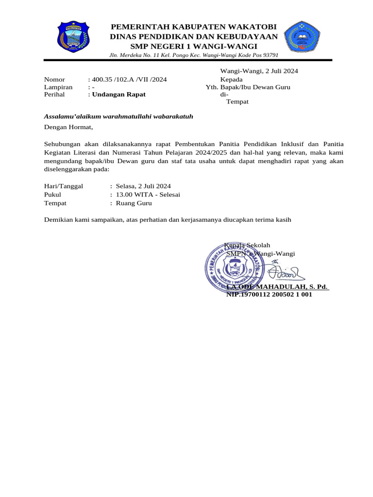 Sudah Di Print Rapat Pendidikan Inklusif | PDF