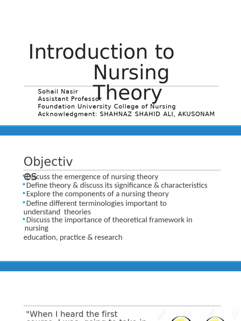 Intro To Nursing Theories | PDF