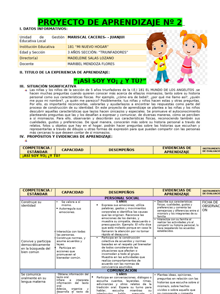 Proyecto de Aprendizaje #2 Abril Maribel2024 | PDF