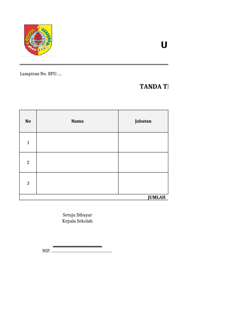 Format SPJ Honor Ekstrakulikuler | PDF