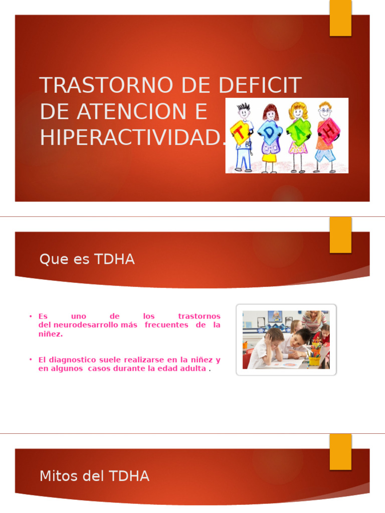 Trastorno de Deficit de Atencion e Hiperactividad | PDF