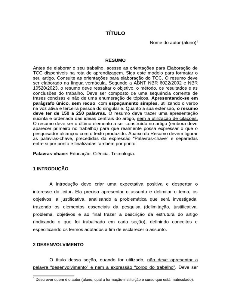 Template - Modelo de Artigo | PDF