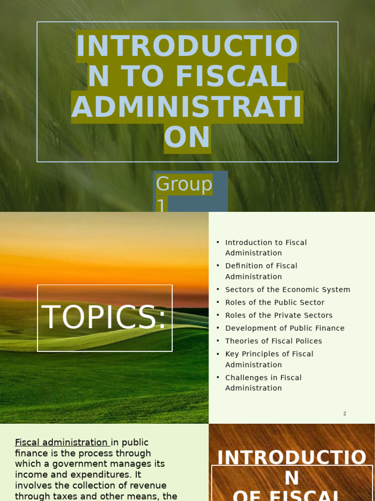 Introduction To Fiscal Administration | PDF